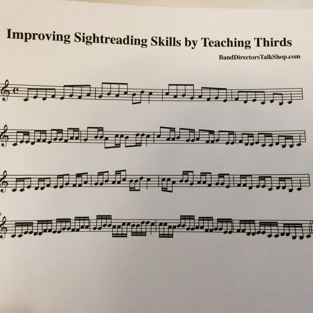 Improving Sightreading Skills with Thirds - Band Directors Talk Shop
