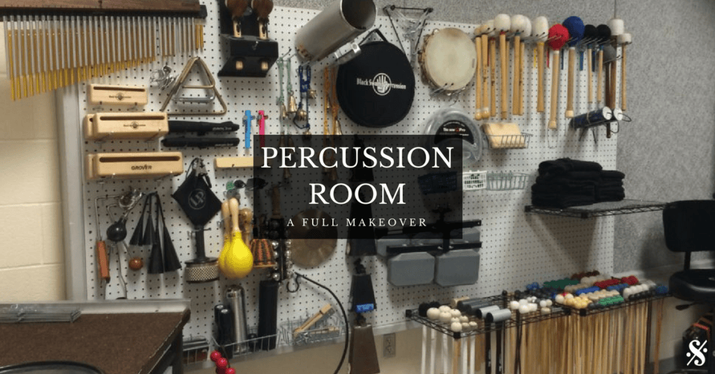 Percussion room organization and makeover - Band Directors Talk Shop